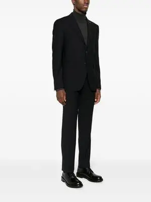 Tagliatore Single-breasted Virgin Wool Suit - Blue
