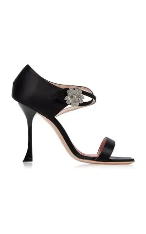 ROGER VIVIER I Love Vivier Daisy Heeled Sandals - Black