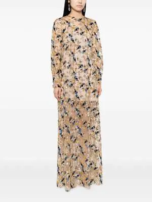MACGRAW Soiree Floral-embroidered Dress