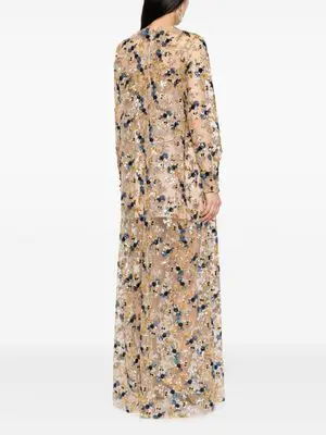 MACGRAW Soiree Floral-embroidered Dress