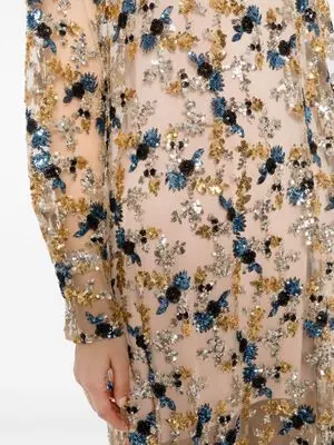 MACGRAW Soiree Floral-embroidered Dress