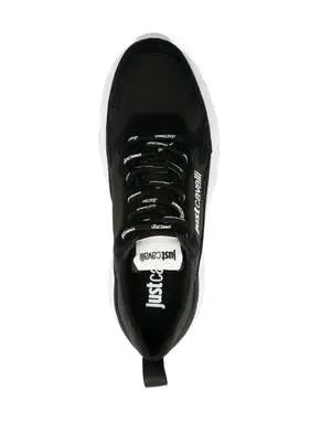 Just Cavalli Logo-print Lace-up Sneakers - Black