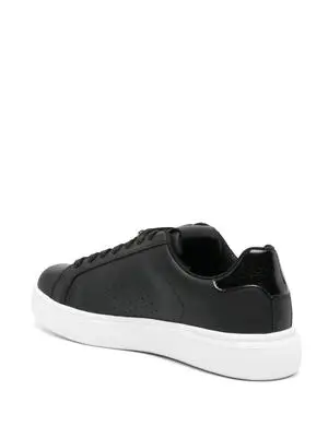Just Cavalli Tiger Head-logo Leather Sneakers - Black