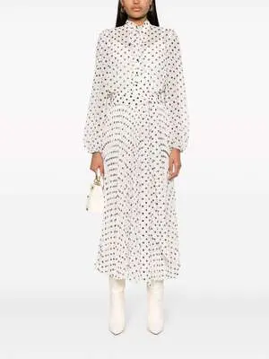 Zimmermann Polka-dot Print Tie-neck Blouse