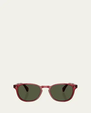 Oliver Spencer Finley Esq. Sun Round Sunglasses - Orange
