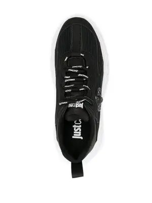 Just Cavalli Tiger Head-motif Low-top Sneakers - Black