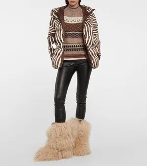 Bogner Les Arcs Shearling Snow Boots - Beige