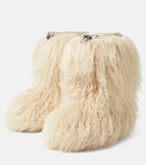 Bogner Les Arcs Shearling Snow Boots - Beige