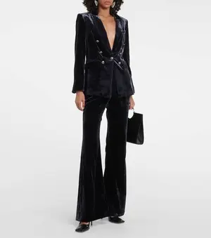 Veronica Beard Gaya Dickey Velvet Jacket