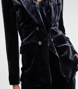 Veronica Beard Gaya Dickey Velvet Jacket