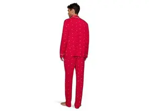 Eberjey William Printed Pj Set Pajama Sets Tide Dot Ivory/ivory - Red