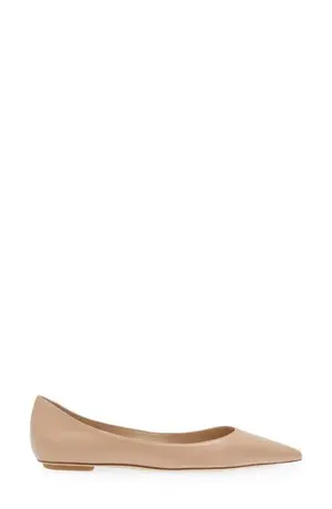 STUART WEITZMAN Emilia Pointed-toe Flat - Adobe