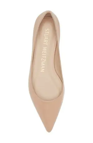 STUART WEITZMAN Emilia Pointed-toe Flat - Adobe