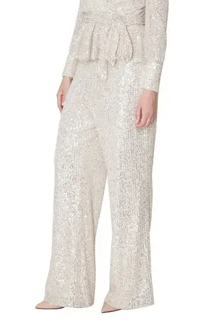 Julia Jordan Straight Leg Sequin Pants