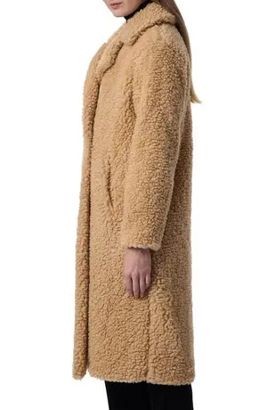 Bernardo Faux Shearling Double Breasted Longline Coat - Gingerroot