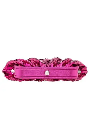 Nina June Sequin Frame Clutch - Fuchsia