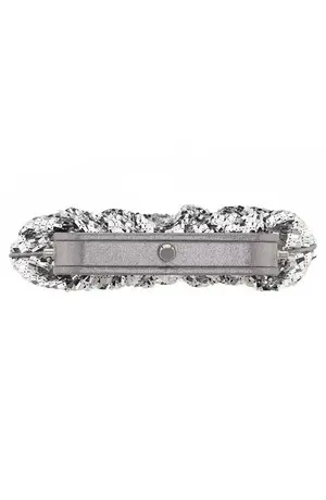 Nina June Sequin Frame Clutch - Silver