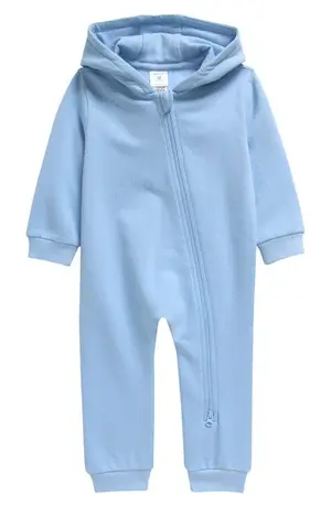 Nordstrom Nordstrom Hooded Fleece Romper Blue Worn