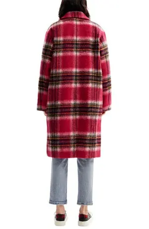 Desigual Tommy Plaid Overcoat