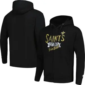 STARTER New Orleans Saints Domestic Post Season Full-zip Hoodie - Black