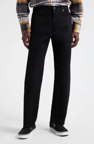 NOAH Selvedge Straight Leg Jeans - Black