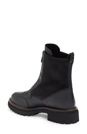Paul Green Sheridan Lug Zip Bootie - Blk Cmbo