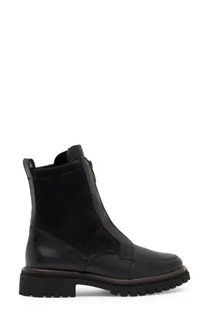 Paul Green Sheridan Lug Zip Bootie - Blk Cmbo