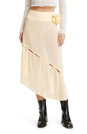 HOUSE OF SUNNY In Bloom Asymmetric Chiffon Skirt