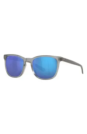 COSTA DEL MAR Sullivan 53mm Mirrored Polarized Square Sunglasses