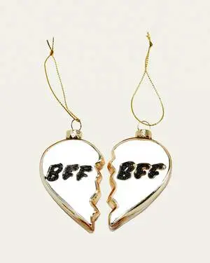 CODY FOSTER & CO Bff Heart Ornat - Assorted