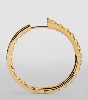 Melissa Kaye Diamond Large Honey Hoop Earrings