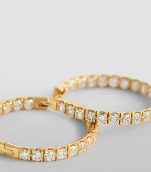 Melissa Kaye Diamond Large Honey Hoop Earrings