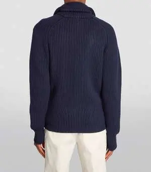 Harrods Cashmere Shawl-collar Cardigan - Navy