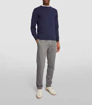 Harrods Cashmere Crew Neck Sweater - Navy