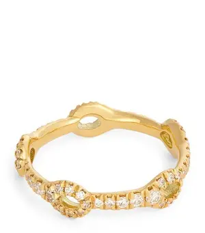 Melissa Kaye Mini Lola Needle Ring - Gold