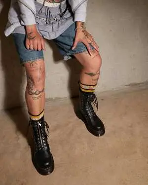 Dr. Martens Sinclair Hi Milled Nappa Leather Platform Boots