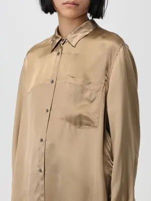 Aspesi Long Sleeve Shirt With Pocket Detail - Gold
