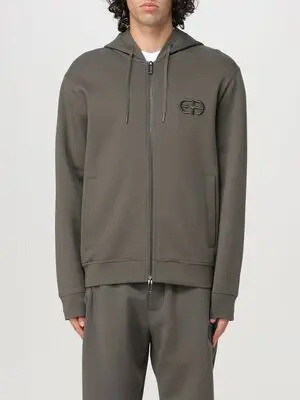 Emporio Armani Full Zip Hoodie With Logo Detail
