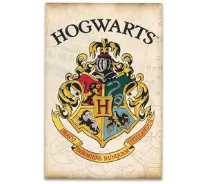 OPEN ROAD BRANDS Harry Potter Hogwarts Crest Wooden Sign Open Roads - One-color