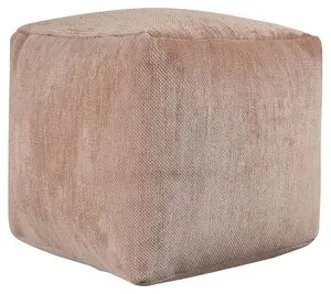 OX BAY TRADING CO. Ox Bay Transitional Solid Chenille Indoor Ottom An Pouf