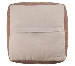 OX BAY TRADING CO. Ox Bay Transitional Solid Chenille Indoor Ottom An Pouf