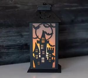 LUMABASE Battery-operated Flame Effect Hallowee N Lantern