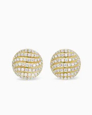 David Yurman Sculpted Cable Stud Earrings - Diamond
