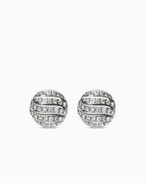 David Yurman Sculpted Cable Stud Earrings - Diamond