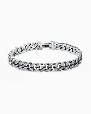 David Yurman David Yurman Platinum Curb Chain Bracelet Diamond