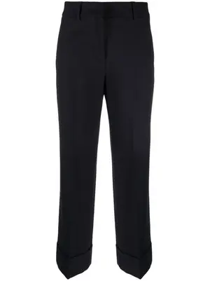 Incotex Pressed-crease Cotton-blend Tailored Trousers - Blue