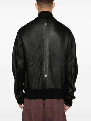 ISAAC SELLAM EXPERIENCE Off-centre Leather Bomber Jacket
