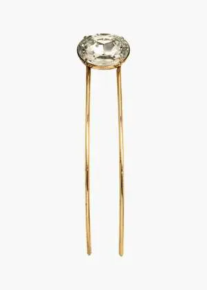 JENNIFER BEHR Gemma Hairpin - Crystal Antique Gold