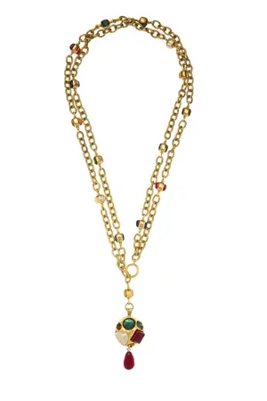 Chanel Gripoix Pendant Necklace - Multi