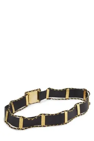 Chanel Leather 'cc' Buckle Belt 75